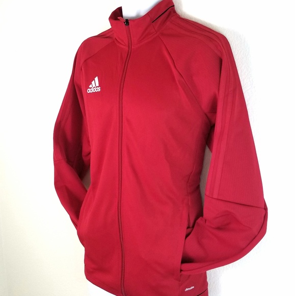 adidas | Jackets & Coats | Adidas Mens Full Zip Track Jacket Red | Poshmark